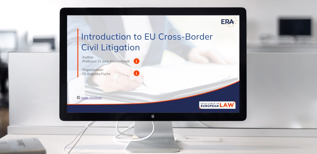 Judicial cooperation in civil matters – ERA training materials and resources